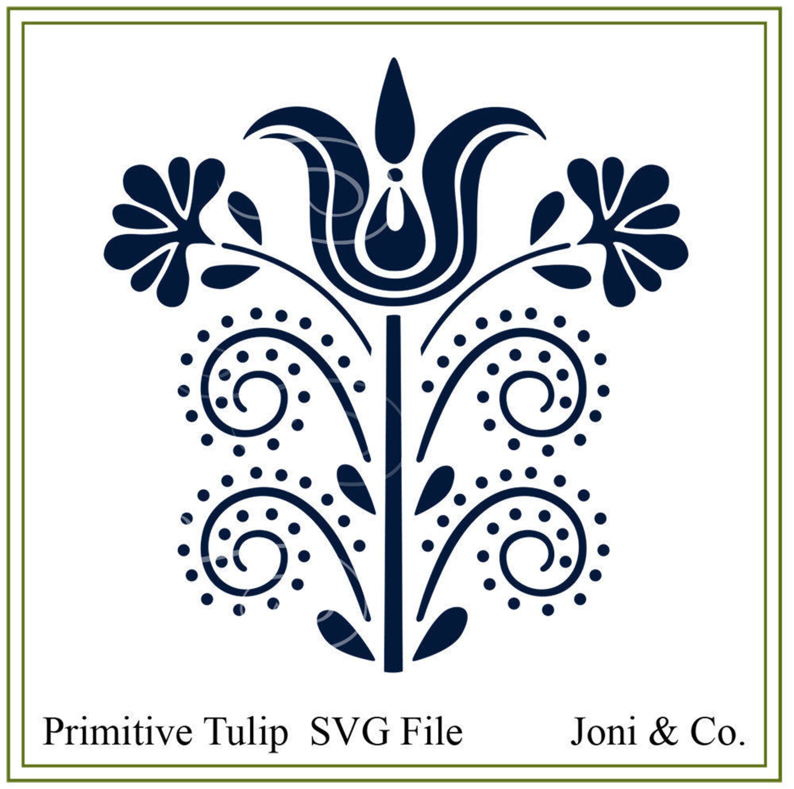 Primitive Flowers SVG, Shaker Svg, Glass Block Design, Folk Art SVG ...