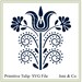 Primitive Flowers SVG, Shaker Svg, Glass Block Design, Folk Art SVG ...