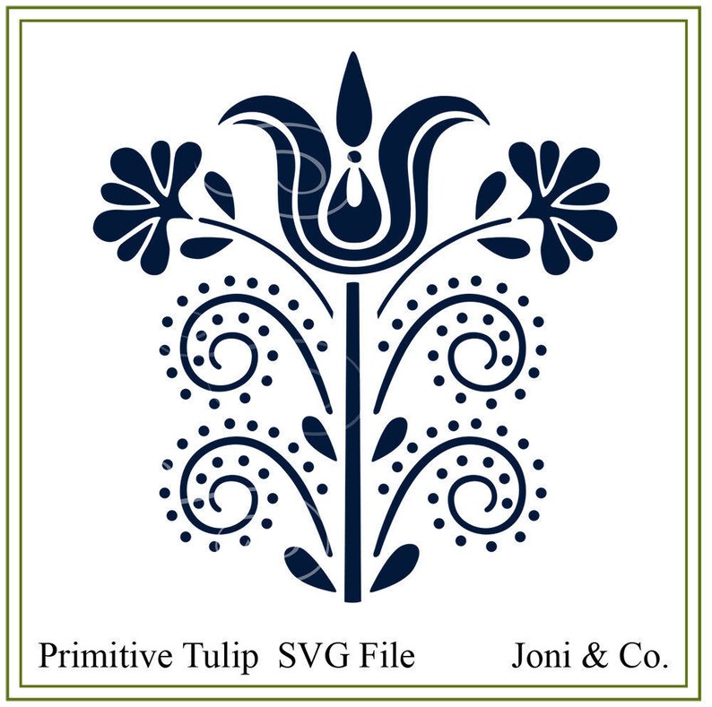 Primitive Flowers SVG, Shaker Svg, Glass Block Design, Folk Art SVG ...