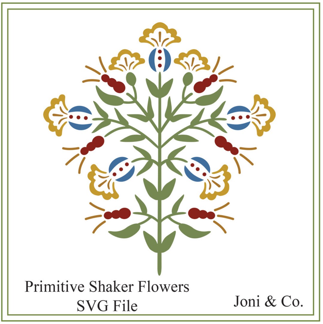 Primitive SVG File Download, Primitive Flowers SVG, Shaker Svg, Glass ...
