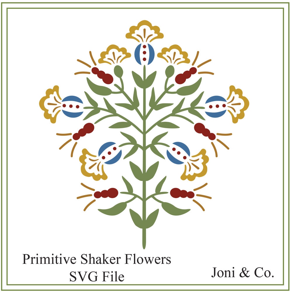 Primitive SVG File Download, Primitive Flowers SVG, Shaker Svg, Glass ...