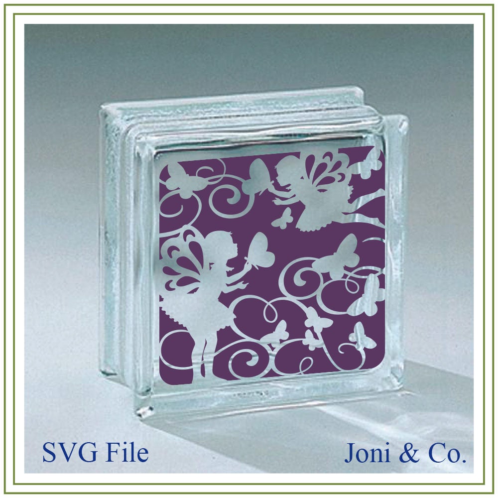 Fairy Glass Block SVG File Fairy SVG Glass Block SVG Vinyl | Etsy