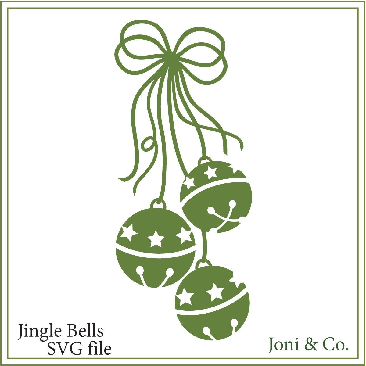 Christmas SVG File Christmas Bell Svg Jingle Bells Svg | Etsy