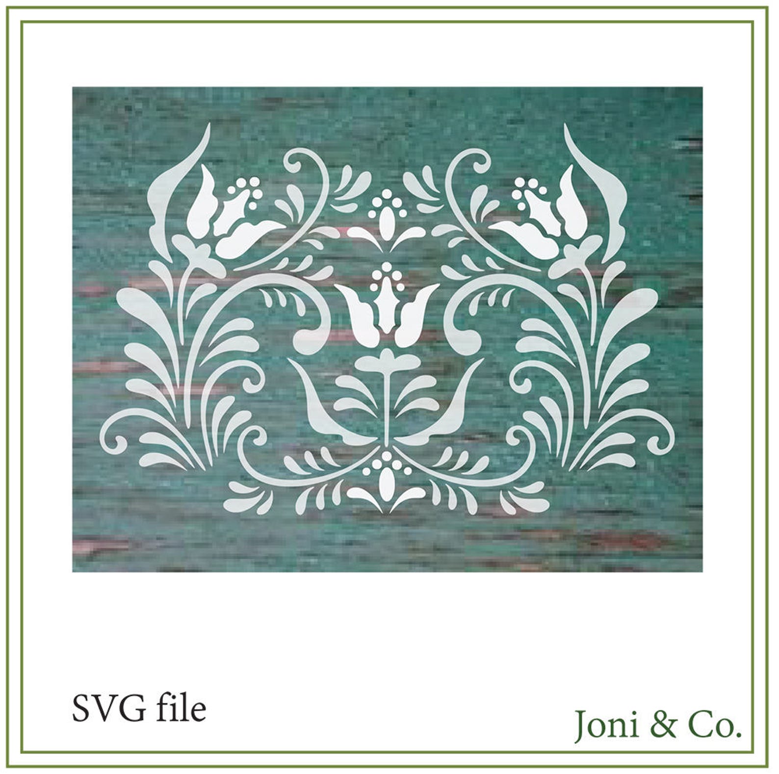 Scandinavian SVG File, Rosemaling, Swedish Folk Art Svg, Vinyl Cutting ...