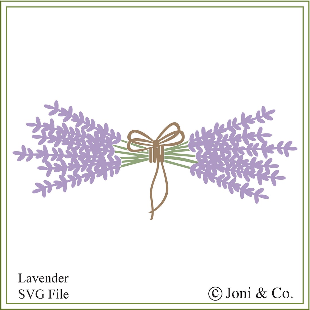 Lavender SVG, Lavender Flowers Svg, Wedding Svg, Monogram Border ...