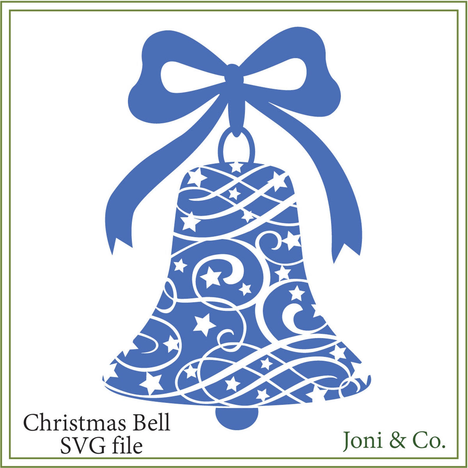 Christmas SVG File Christmas Bell Svg Christmas Cards | Etsy