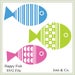Fish SVG, Happy Fish SVG, Vinyl Cutting, Children Iron on Transfer ...