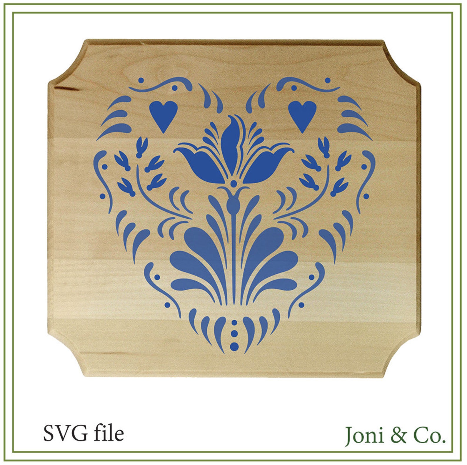Scandinavian SVG File, Rosemaling, Swedish Folk Art Svg, Vinyl Cutting ...
