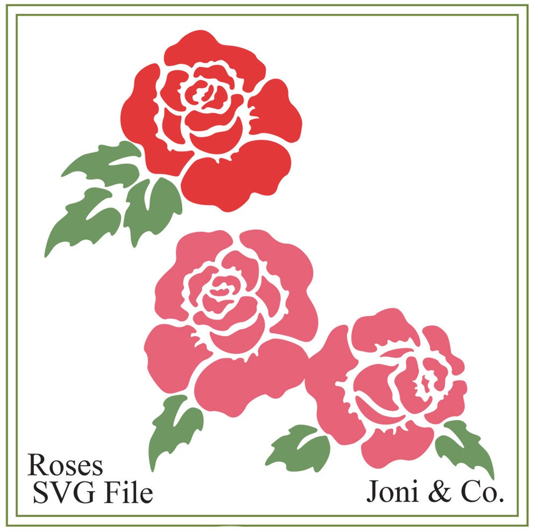 Rose Svg, Roses Svg, Garden Svg, Rose Illustration, Wedding Svg, Cards ...
