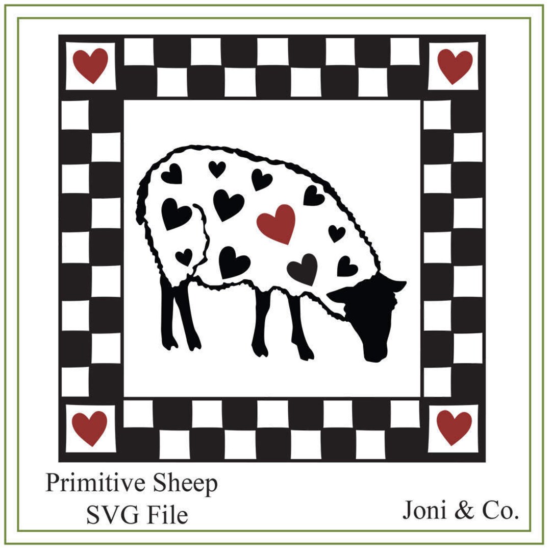 Primitive Sheep SVG File Download, Primitive SVG, Glass Block Design ...