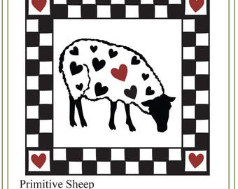 Primitive Cow SVG File Download Primitive SVG Glass Block | Etsy
