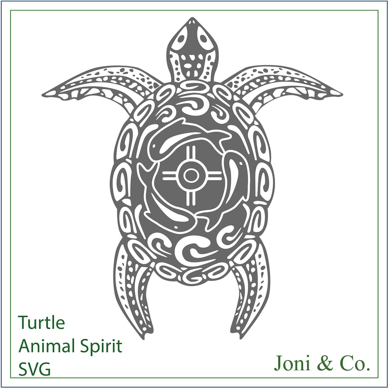 Turtle SVG, Native American Turtle Spirit Animal, Totem, Southwest ...