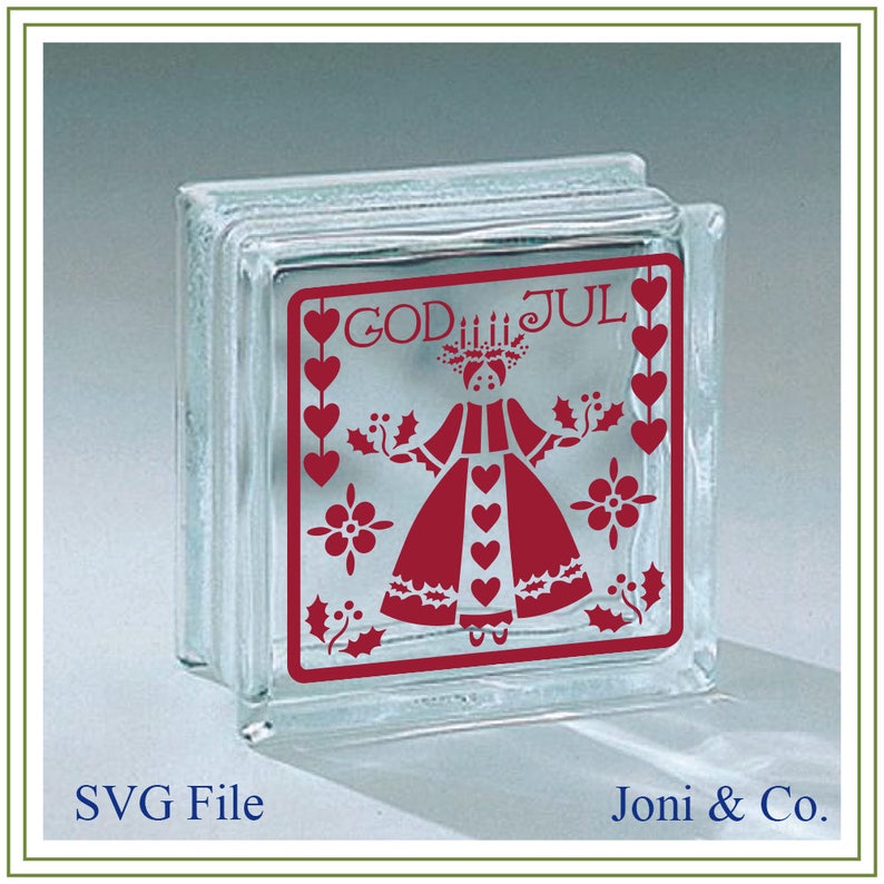 Lucia Glass Block SVG File Scandinavian Lucia Svg Glass | Etsy