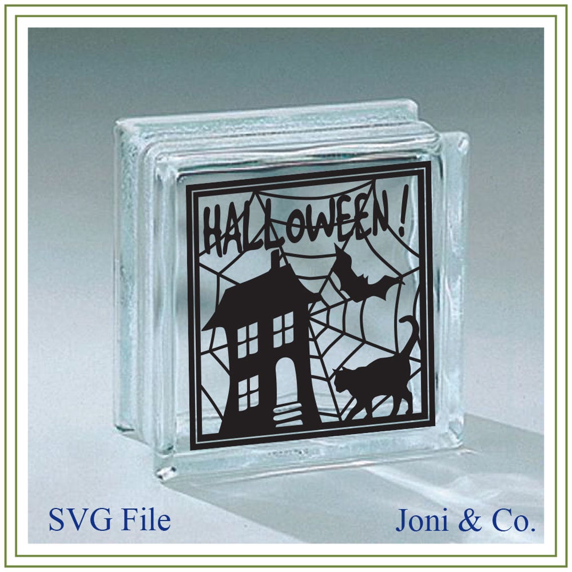 Halloween Glass Block SVG File Haunted House Svg Vinyl - Etsy