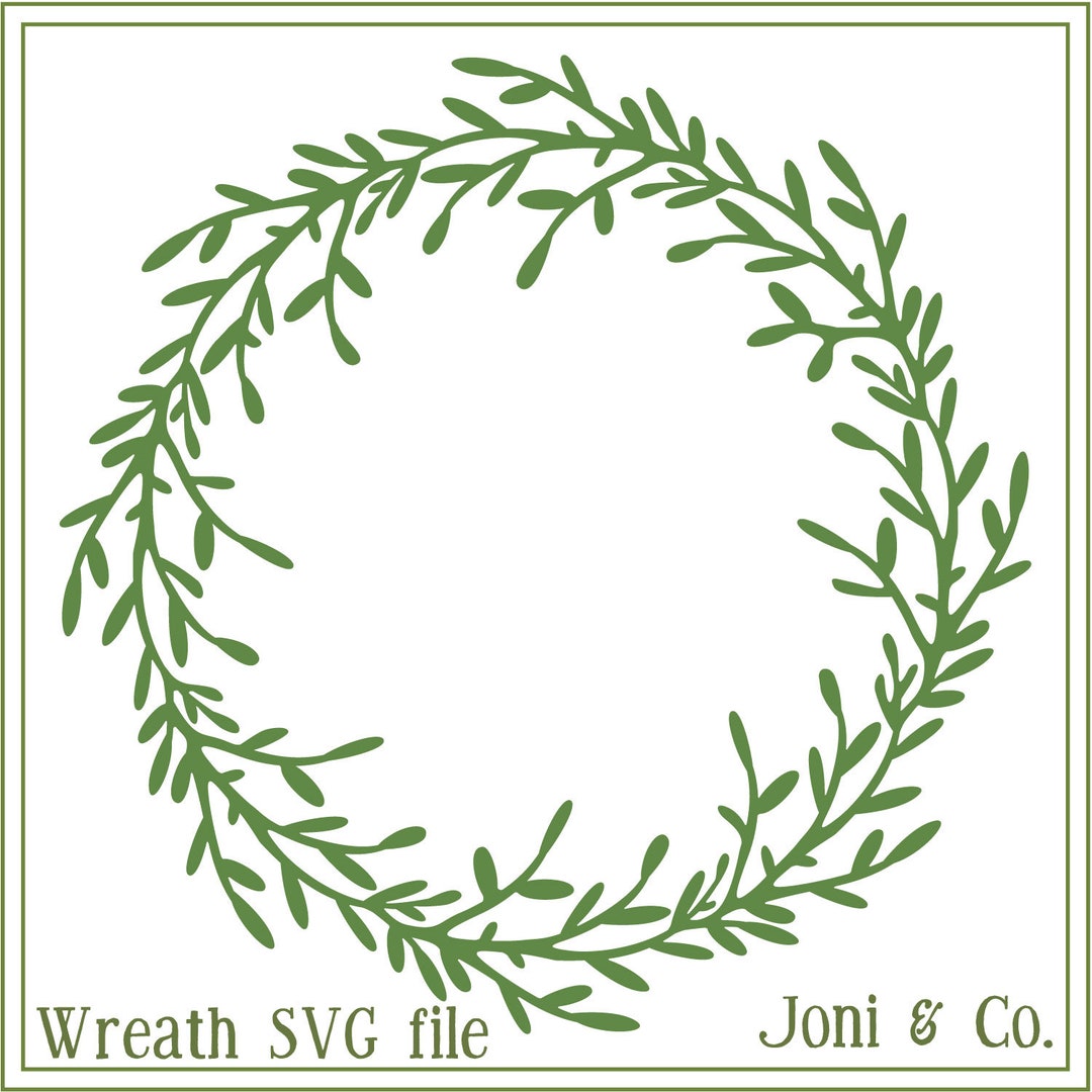 Wreath Svg, Twig Wreath Svg, Wedding Wreath, Monogram Wreath, Garden ...