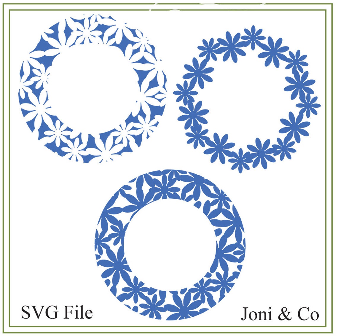 Daisy Borders SVG Floral Borders Svg Wedding SVG | Etsy