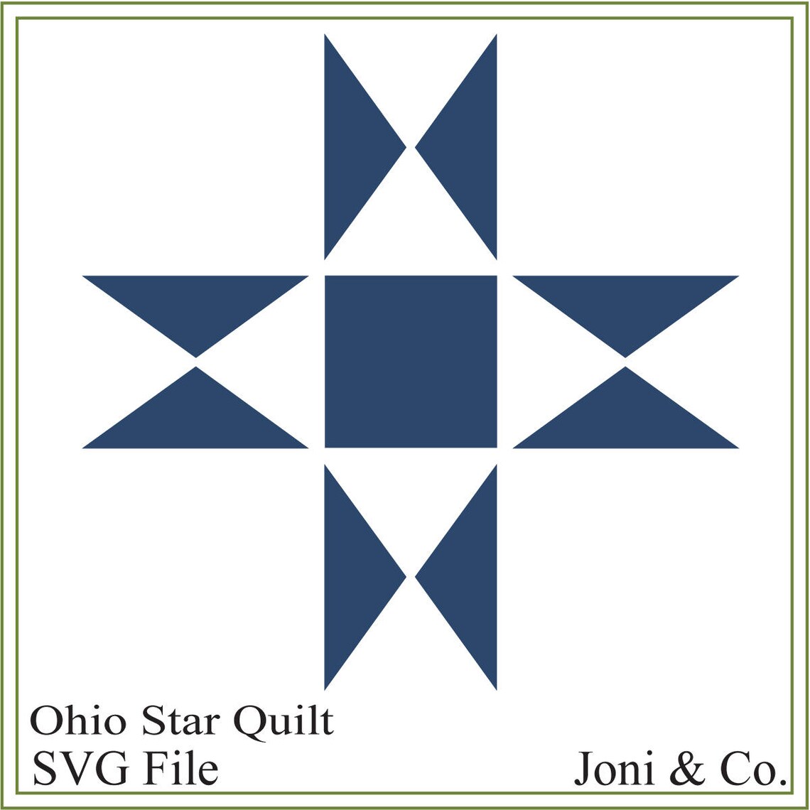 Quilt SVG Ohio Star Quilt Pattern Svg Quilting Svg Iron on | Etsy