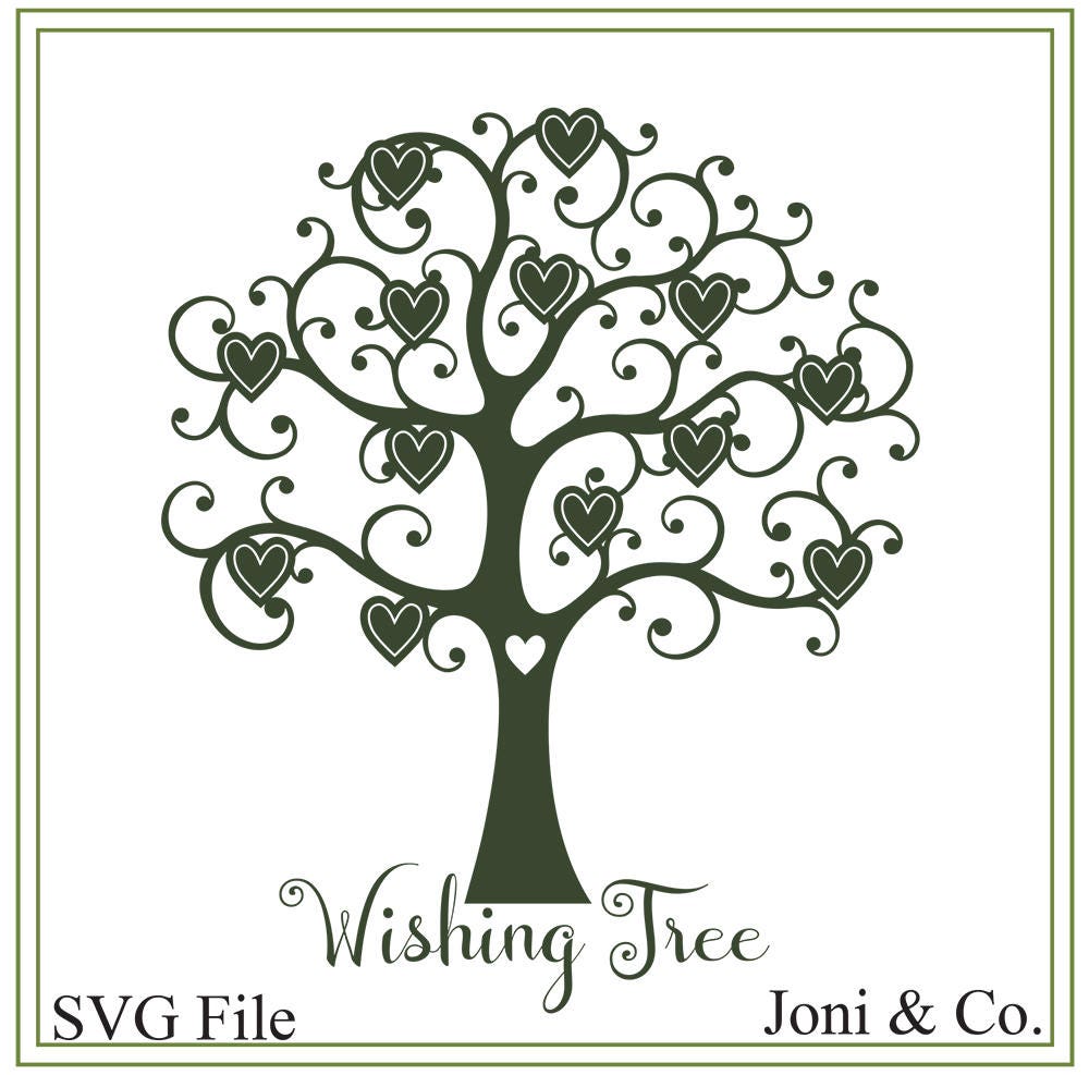 Tree Svg, Wishing Tree Svg, Wedding Svg, Nature Svg, Rustic Tree ...