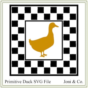 Primitive Duck SVG File Download, Primitive SVG, Glass Block Design ...