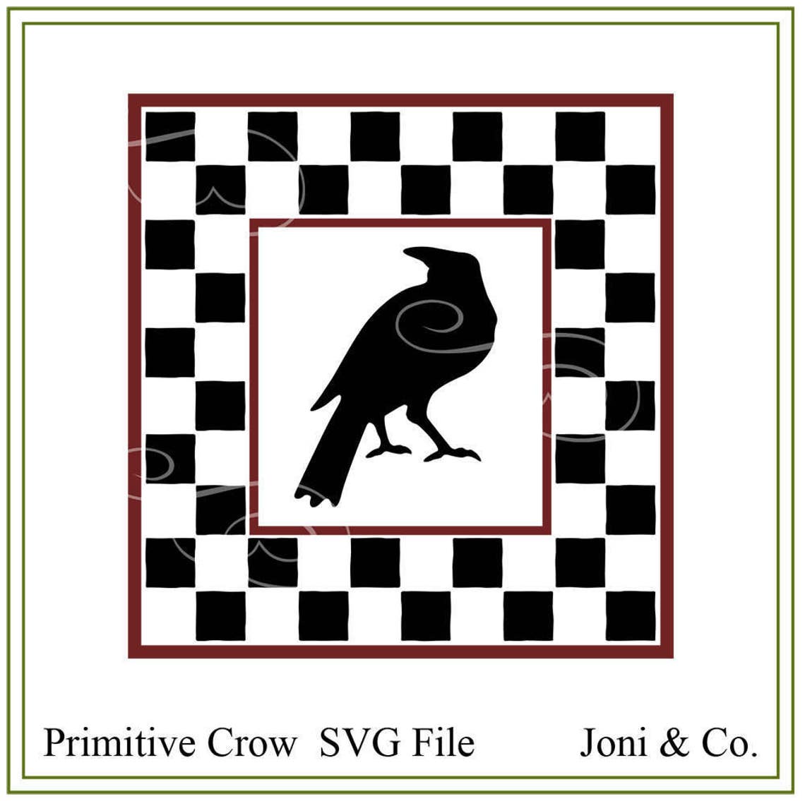 Primitive Crow SVG File Download Primitive SVG Glass Block - Etsy