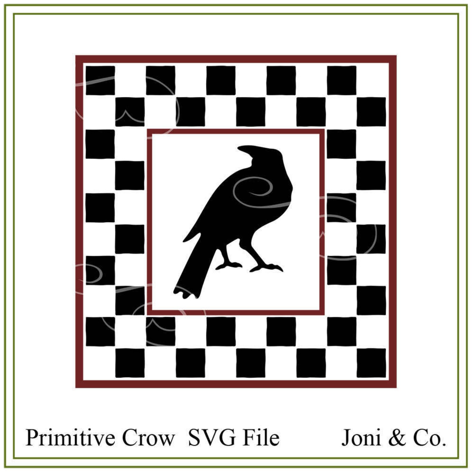 Primitive Crow SVG File Download Primitive SVG Glass Block - Etsy