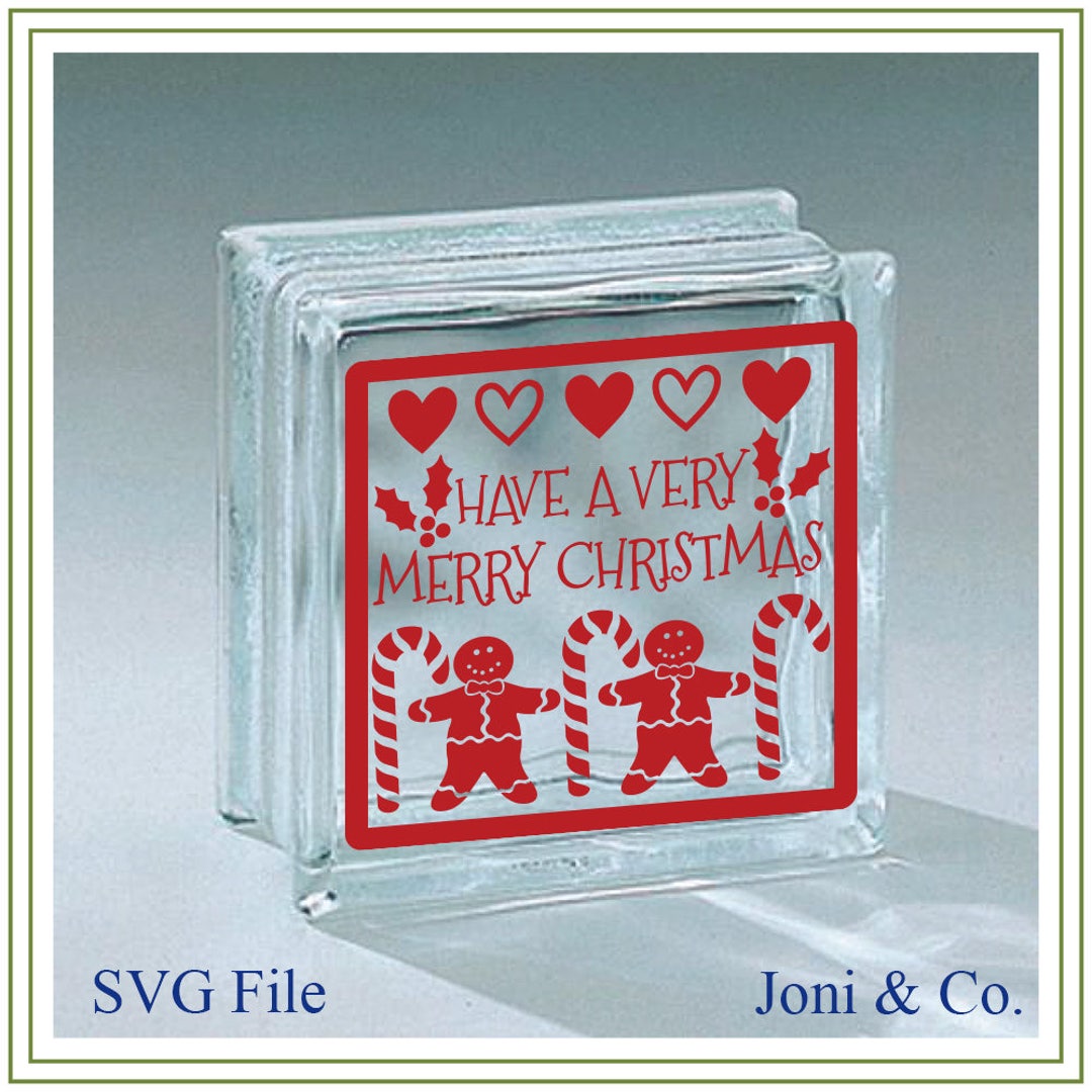 Christmas Glass Block SVG, Gingerbread Man Svg. Glass Blocks, Vinyl ...