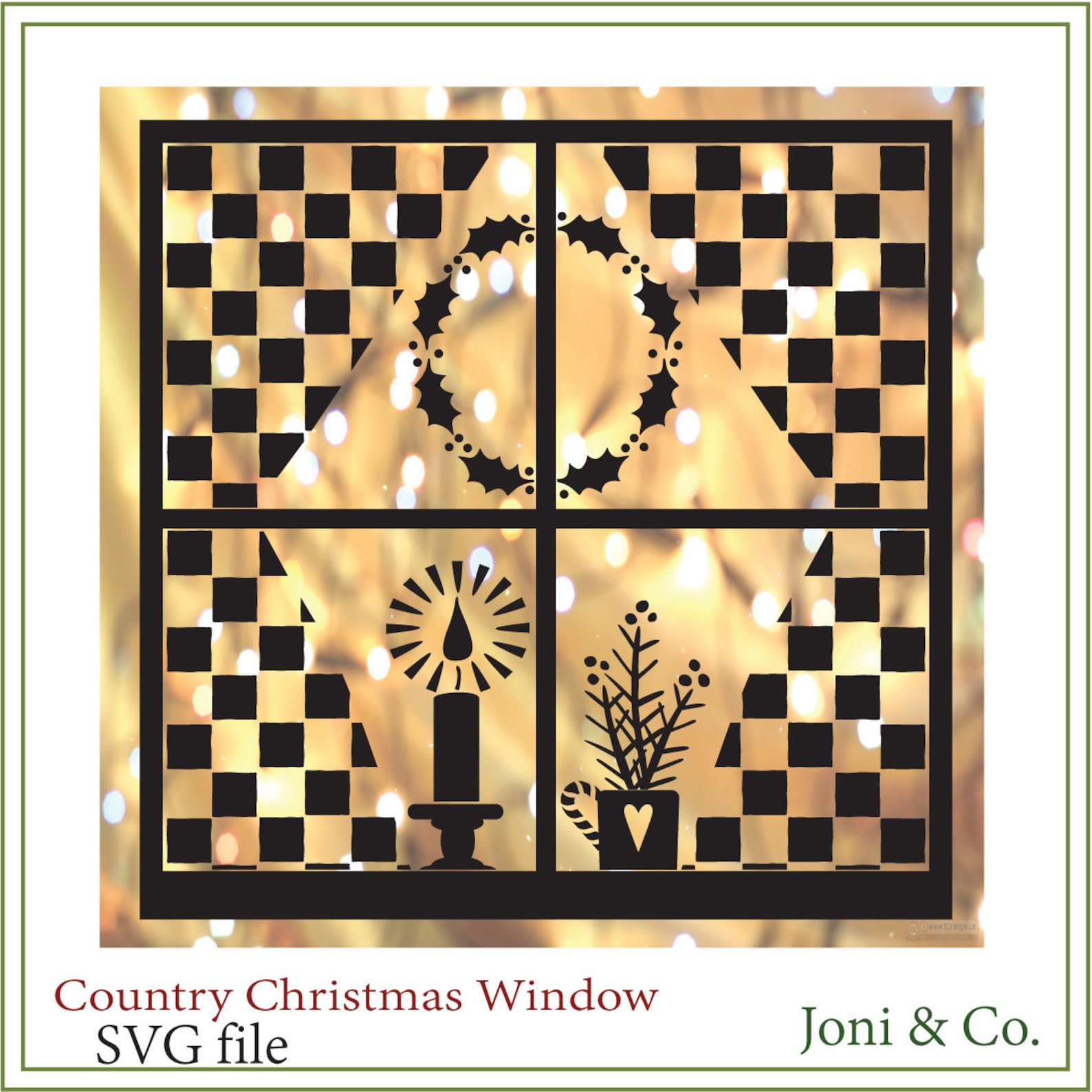 Christmas SVG File Christmas Glass Block SVG Cut File Glass - Etsy