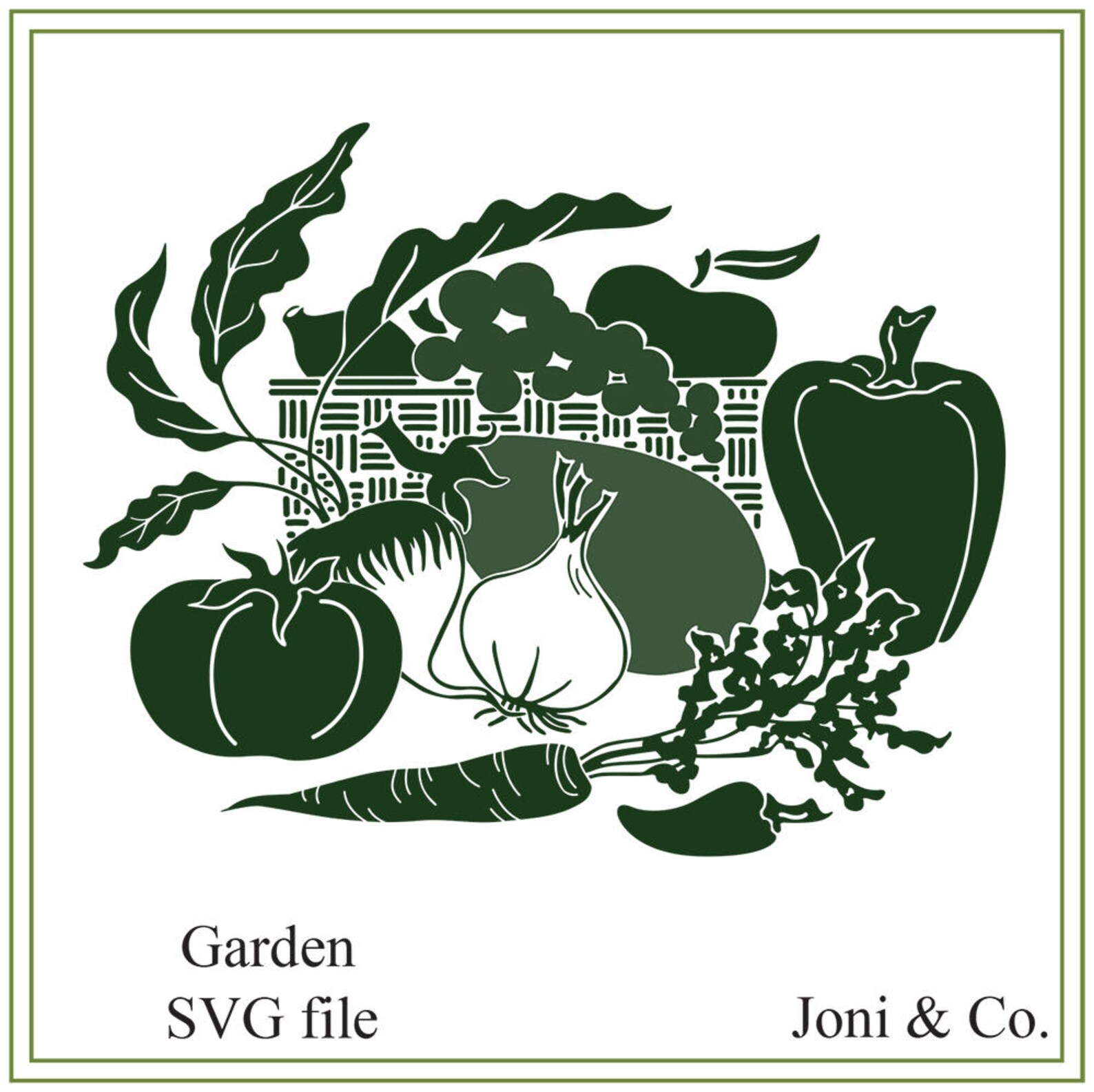 Vegetables SVG Garden SVG File for Vinyl Cuttingprintable | Etsy