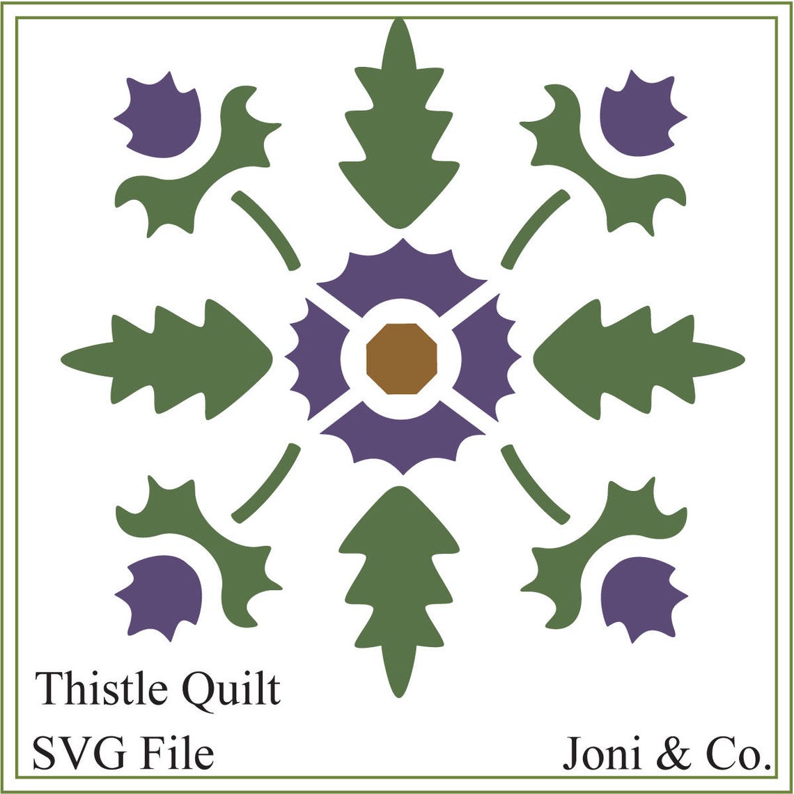 Quilt SVG Thistle Quilt Svg Quilting Svg Iron on Transfer - Etsy
