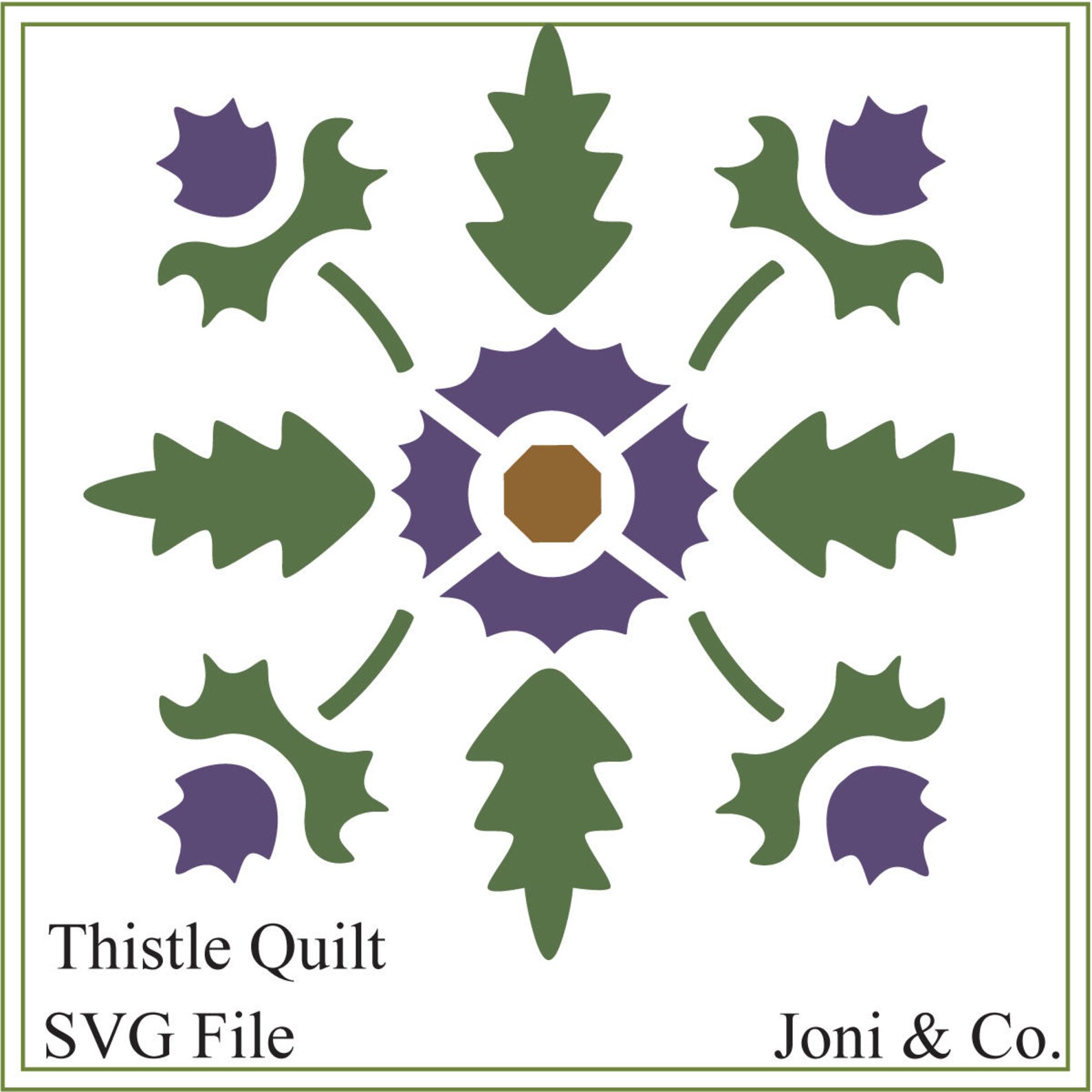 Quilt SVG Thistle Quilt Svg Quilting Svg Iron on Transfer - Etsy