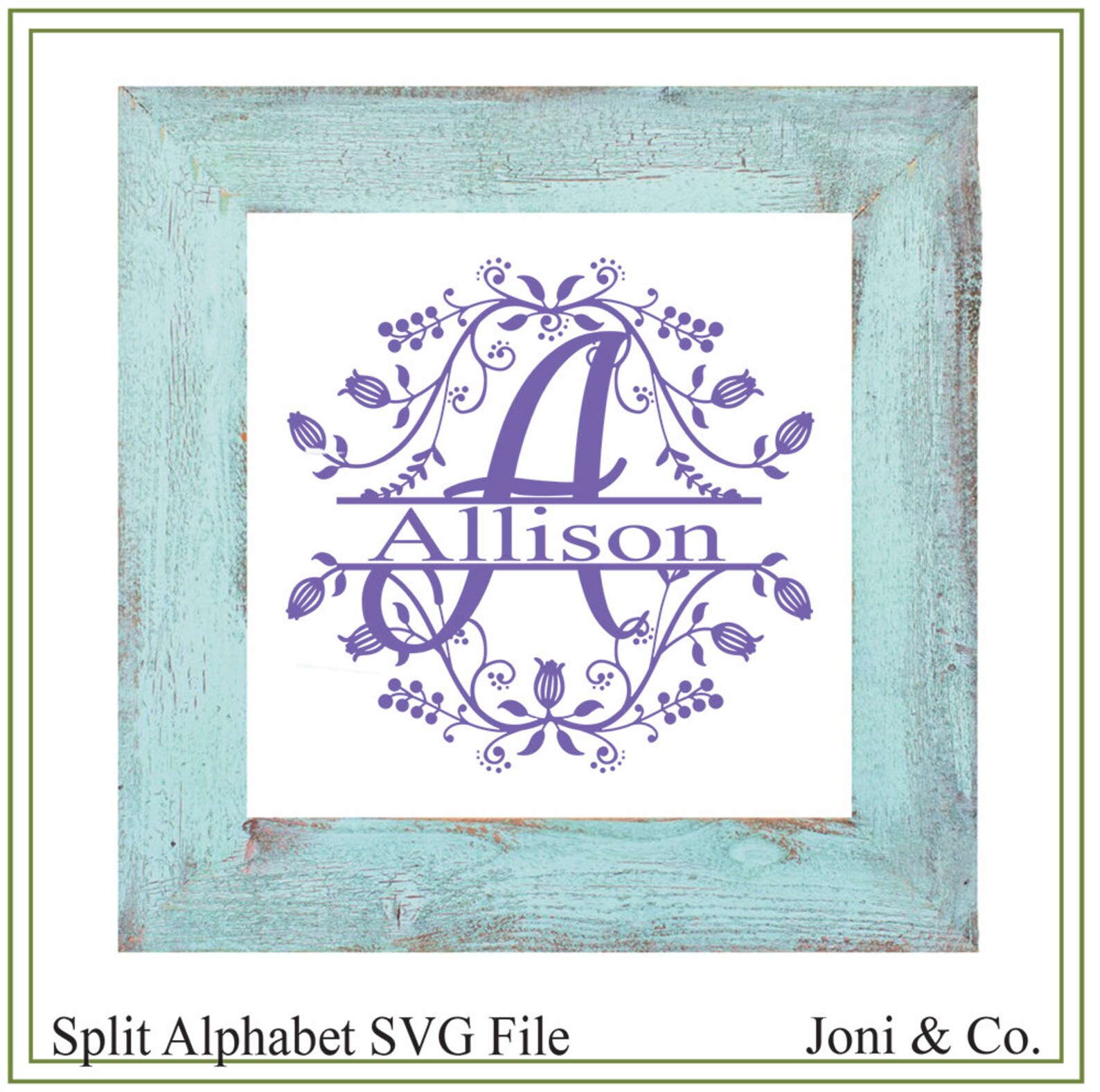 Split Floral Alphabet Svg Monogram Alphabet Flower Alphabet - Etsy