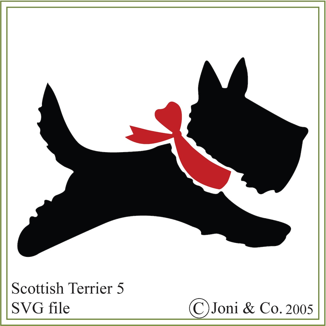 Scottie SVG, Scottie 5 Svg,, Cricut, Silhouette, Scottish Terrier, Dogs ...