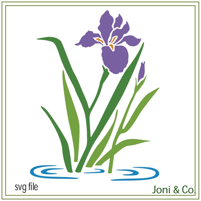 Iris svg Flower svg Glass Block Design SVG file corte de - Etsy España