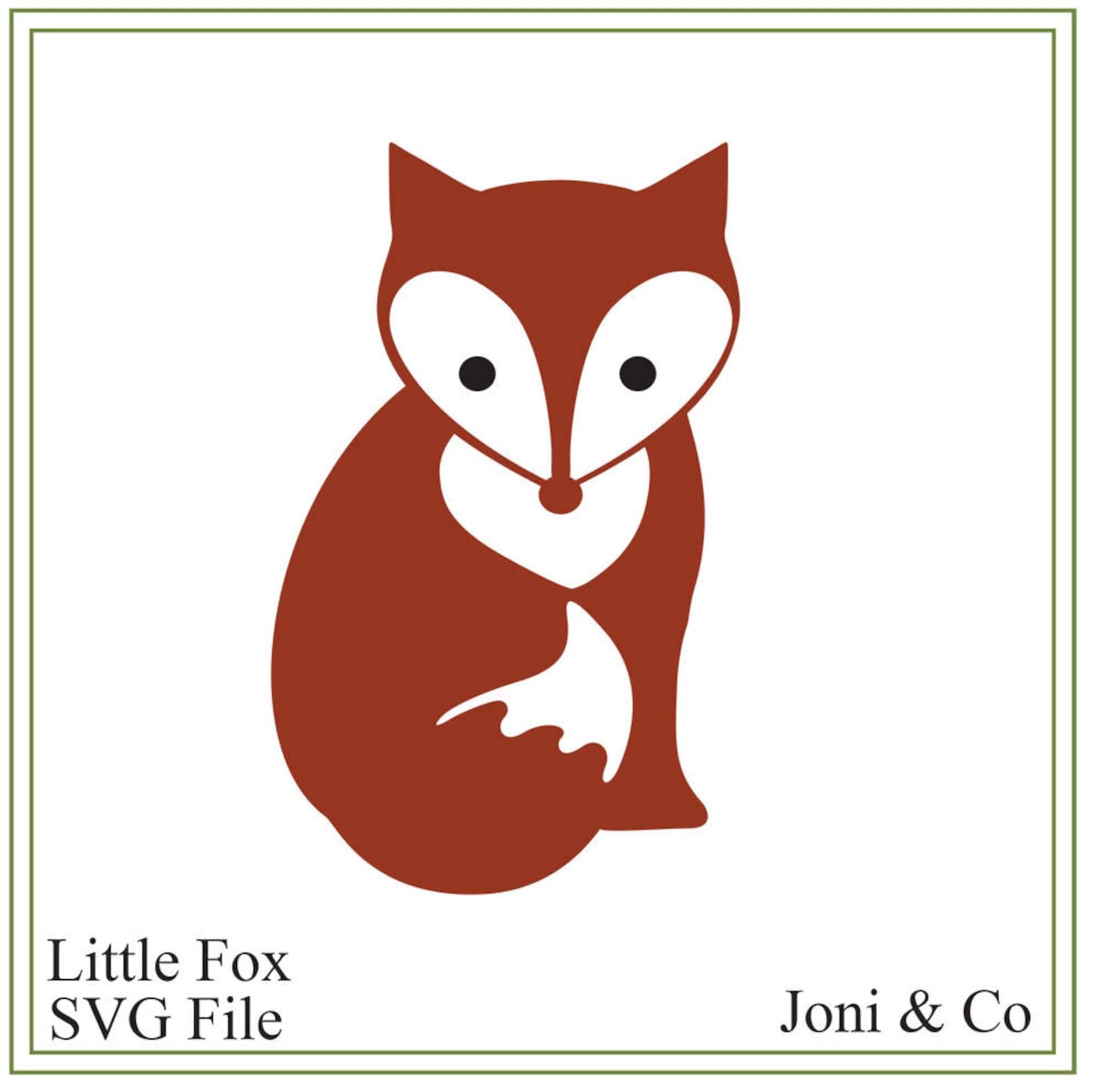 Fox SVG Little Fox Illustration SVG Greeting Cards Party | Etsy