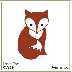 Fox SVG, Little Fox Illustration SVG, Greeting Cards, Party Invitations ...