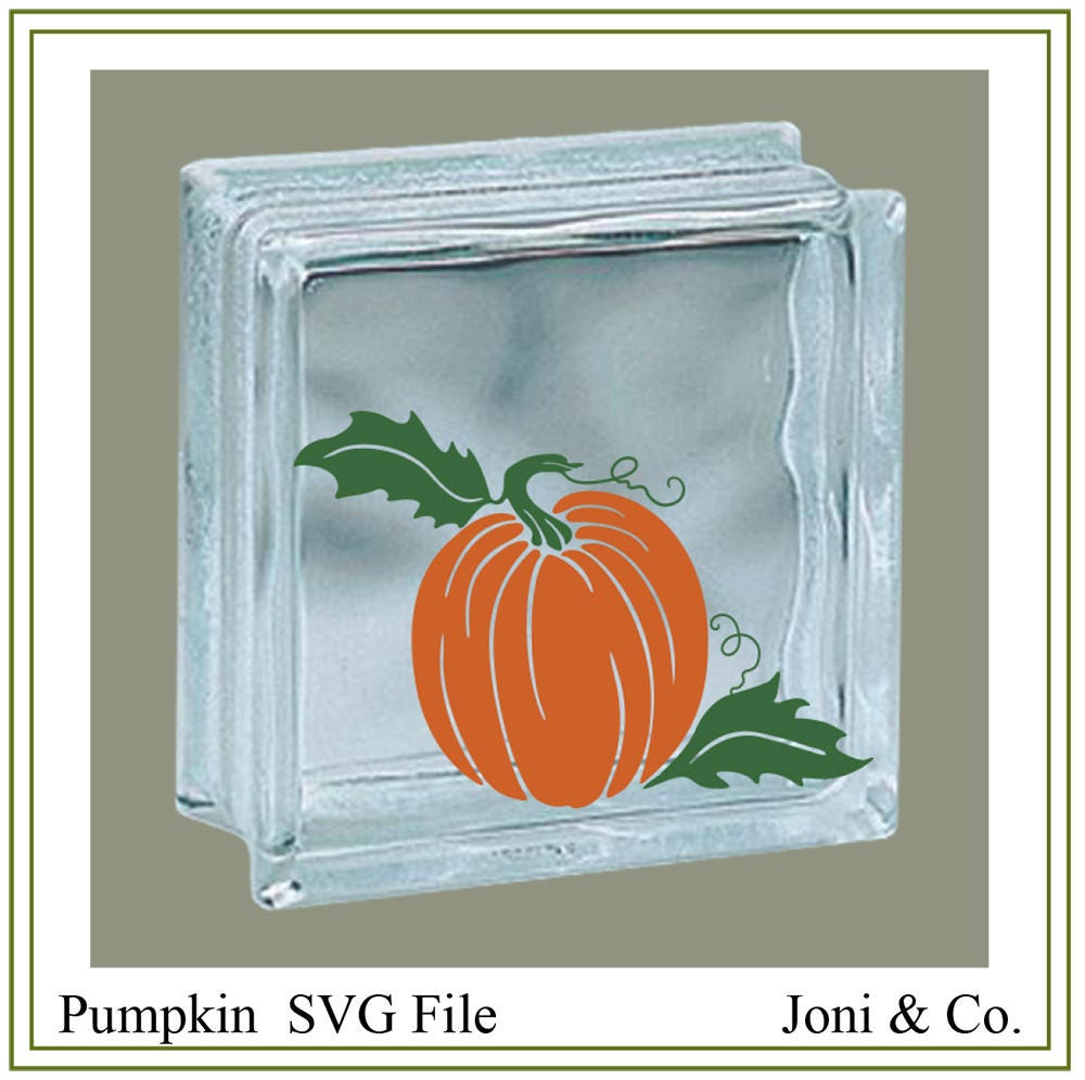 Pumpkin SVG. Glass Block Design SVG File Vinyl Cutting - Etsy