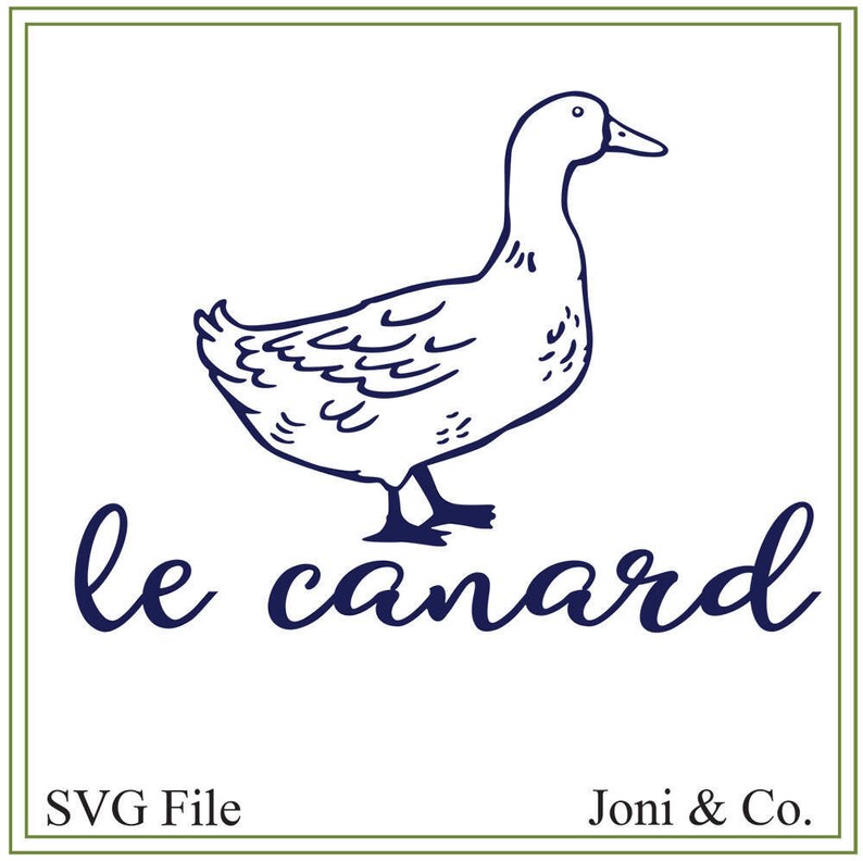 French Duck Svg French Cutting File Use for Iron on - Etsy