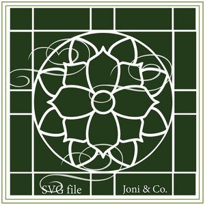 Flower Glass Block SVG, Stained Glass, Glass Block Design, SVG File ...