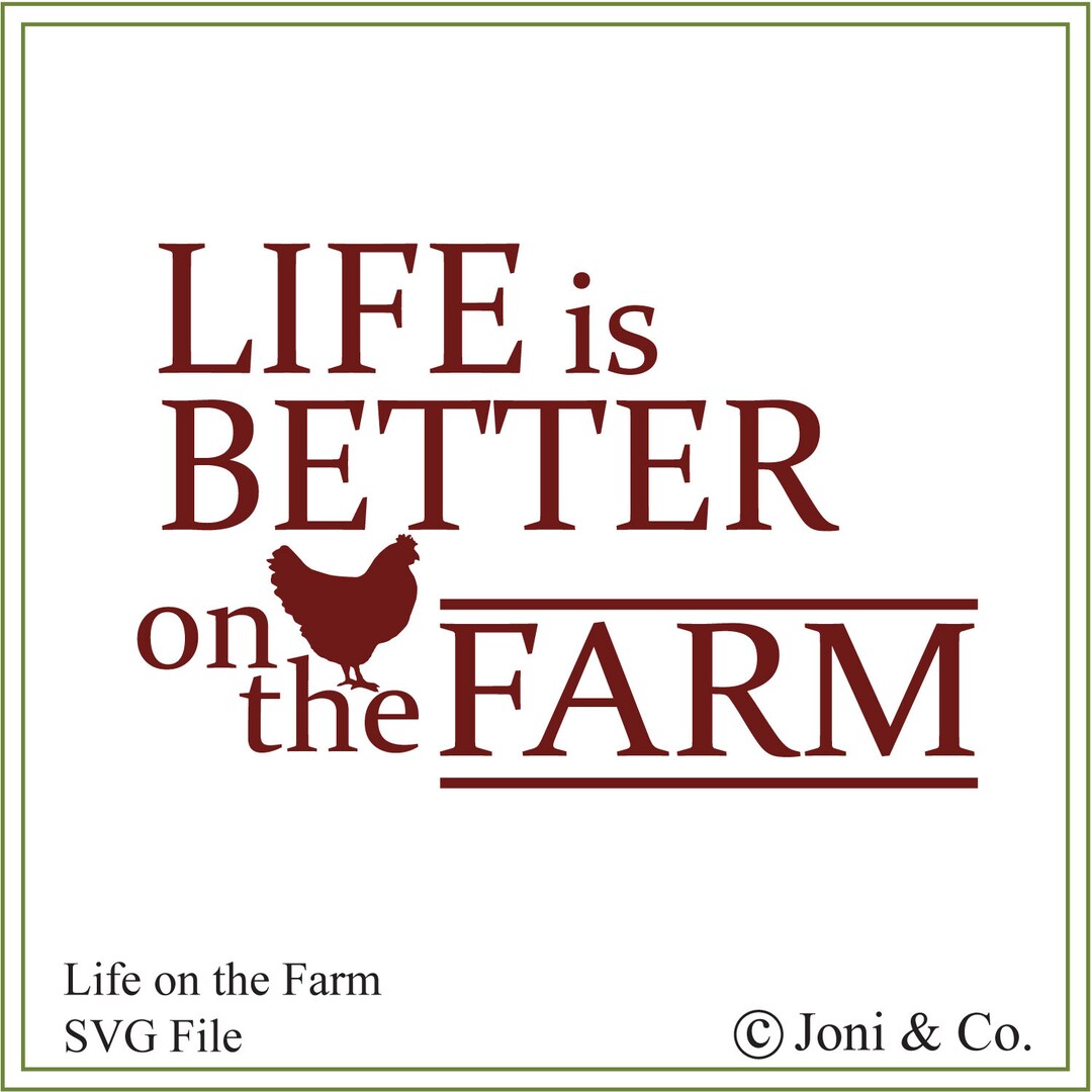 Farmhouse SVG, Farm Svg. Country, Rustic Farm Sign, Glass Blocks, Red ...