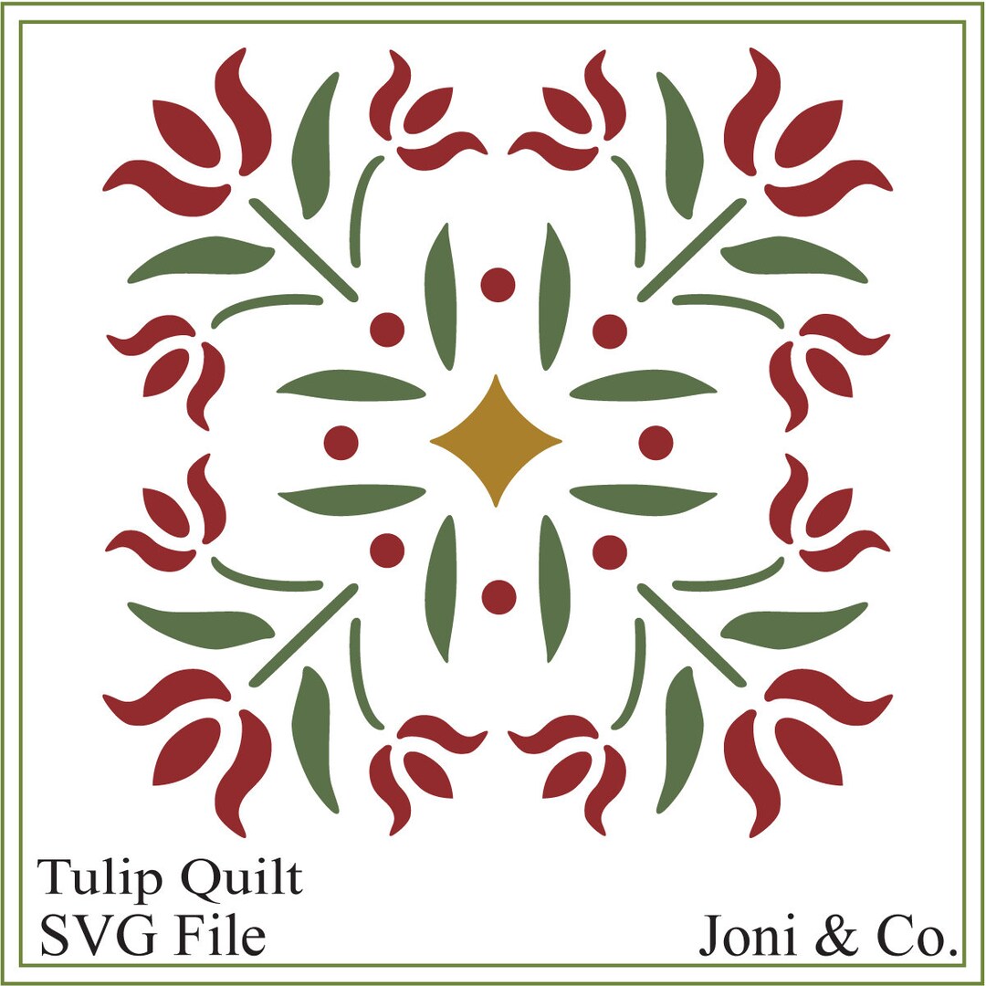 Quilt SVG, Tulip Quilt Svg, Quilting Svg, Iron on Transfer Svg ...