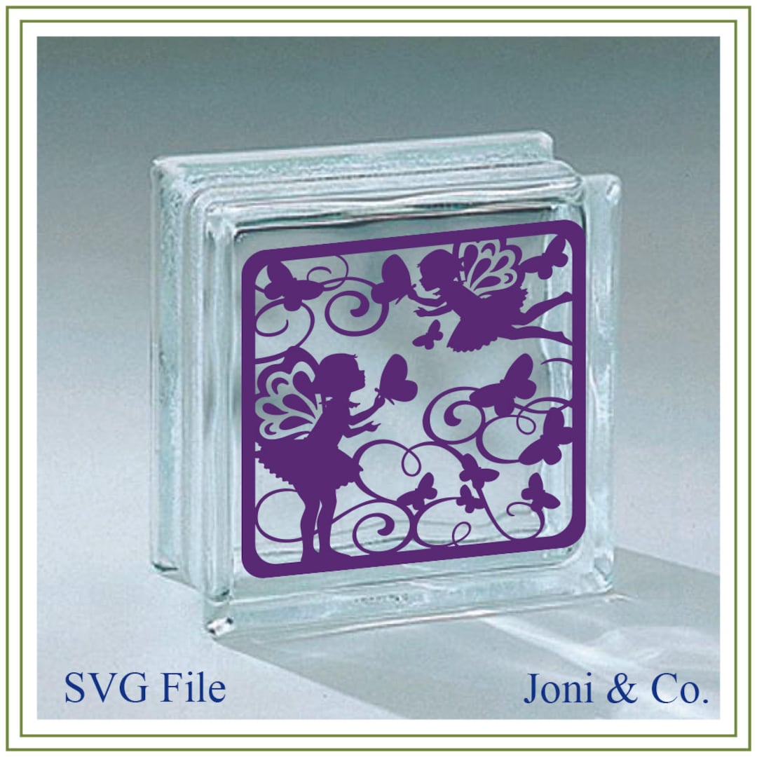 Fairy Glass Block SVG File, Fairy SVG, Glass Block SVG, Vinyl Cutting ...