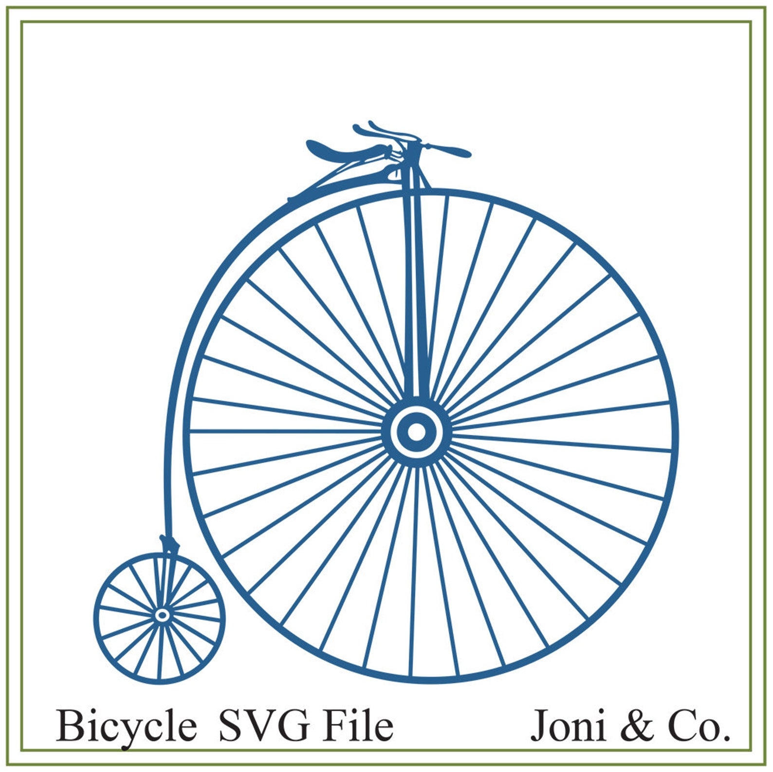 Bicycle Svg Old Fashioned Bicycle Svg Bicycle Illustration | Etsy