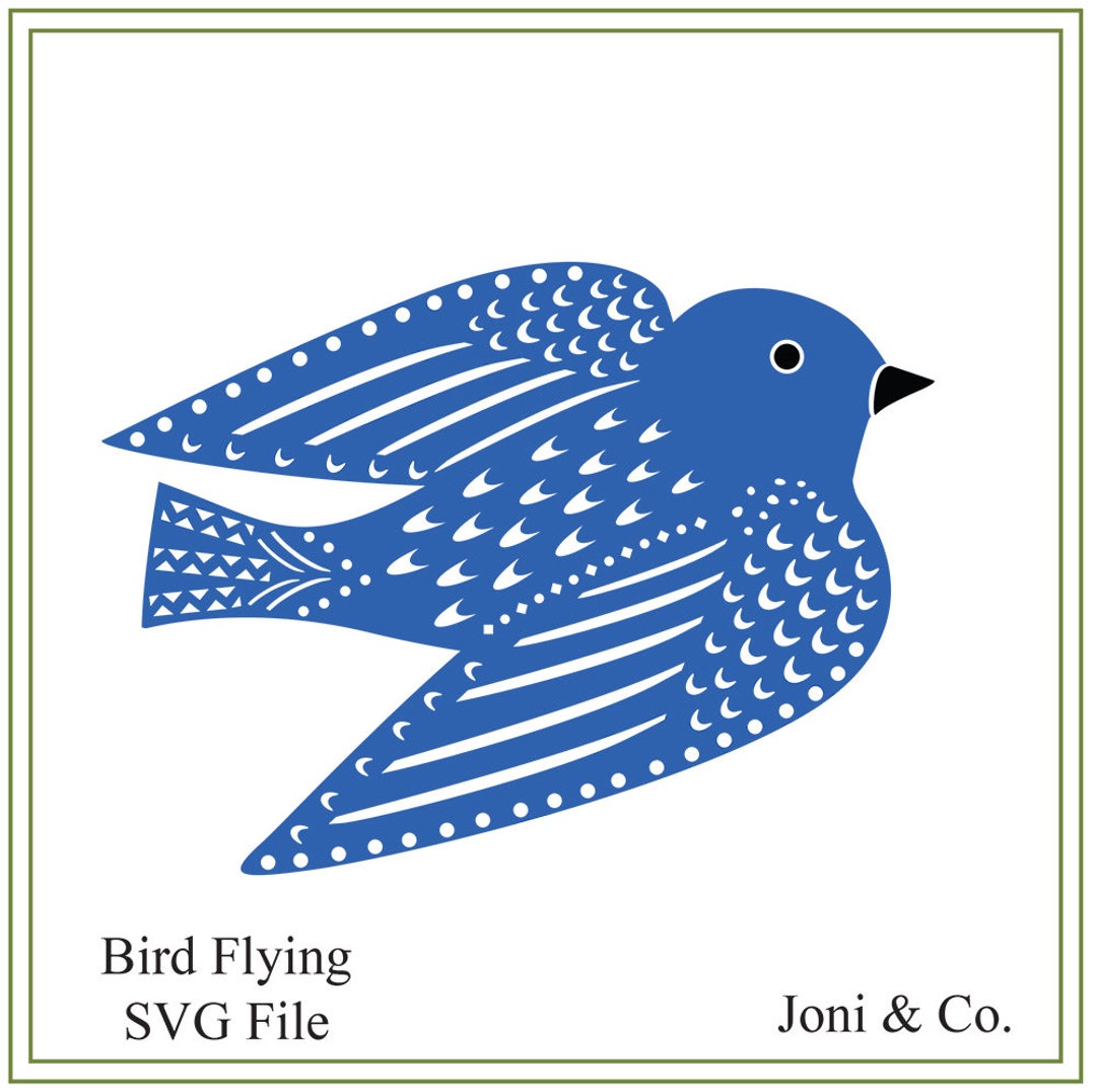 Bird Svg, Bird Flying, Whimsical Birds, Bird Illustration, SVG File ...