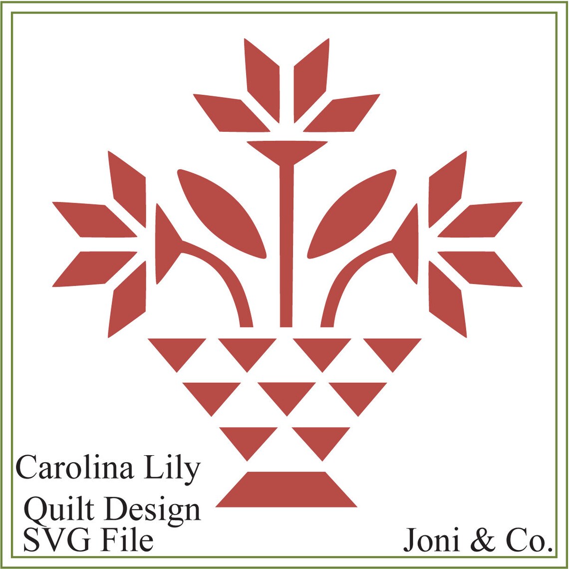Quilt SVG Carolina Lily Quilt Svg Quilting Svg Iron on - Etsy