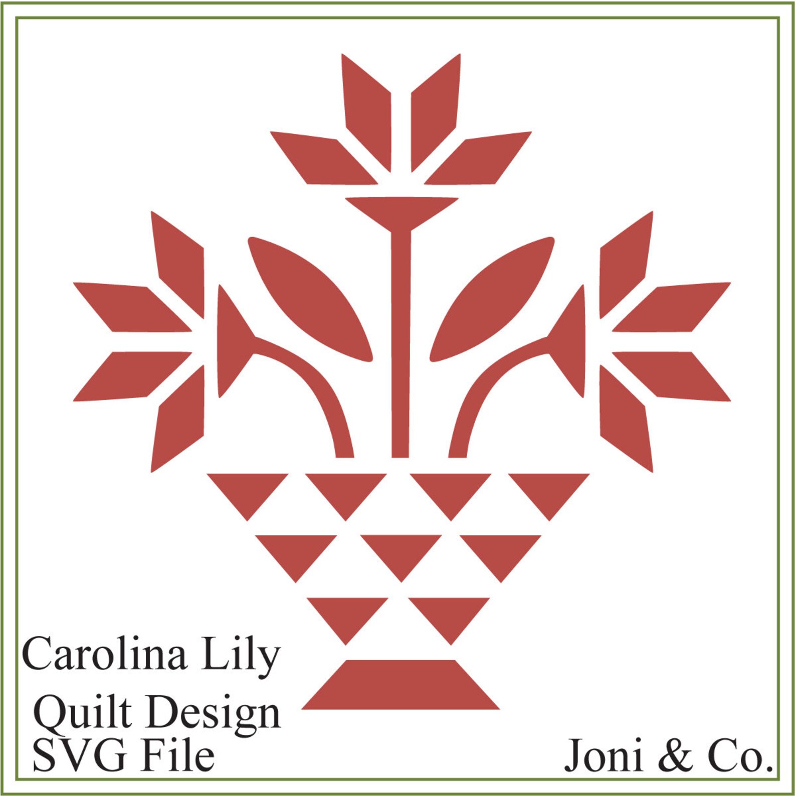 Quilt SVG Carolina Lily Quilt Svg Quilting Svg Iron on - Etsy