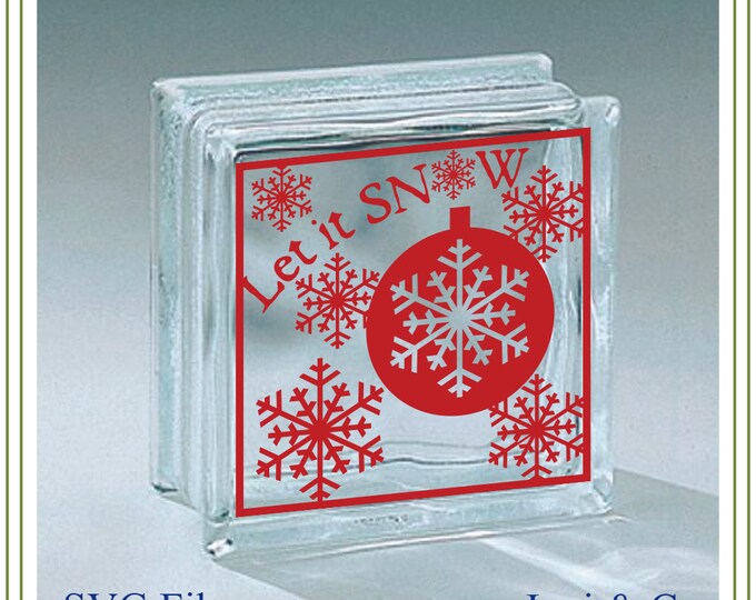 Let It Snow, Stacking Snowman, Christmas Sign, Glass Block, Image, PNG ...