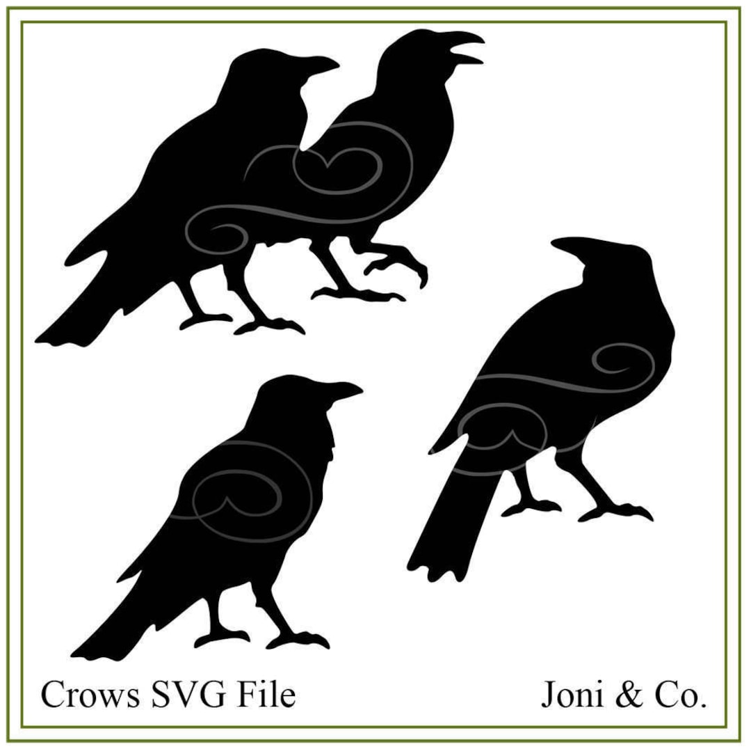 Crow SVG File Download, Primitive SVG, Glass Block Design, Folk Art SVG ...