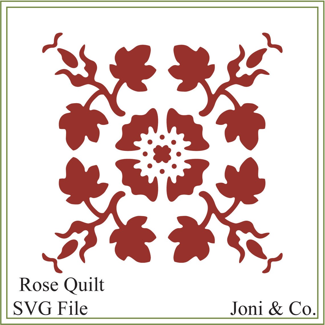 Quilt SVG Rose Quilt Pattern Svg Quilting Svg Iron on | Etsy