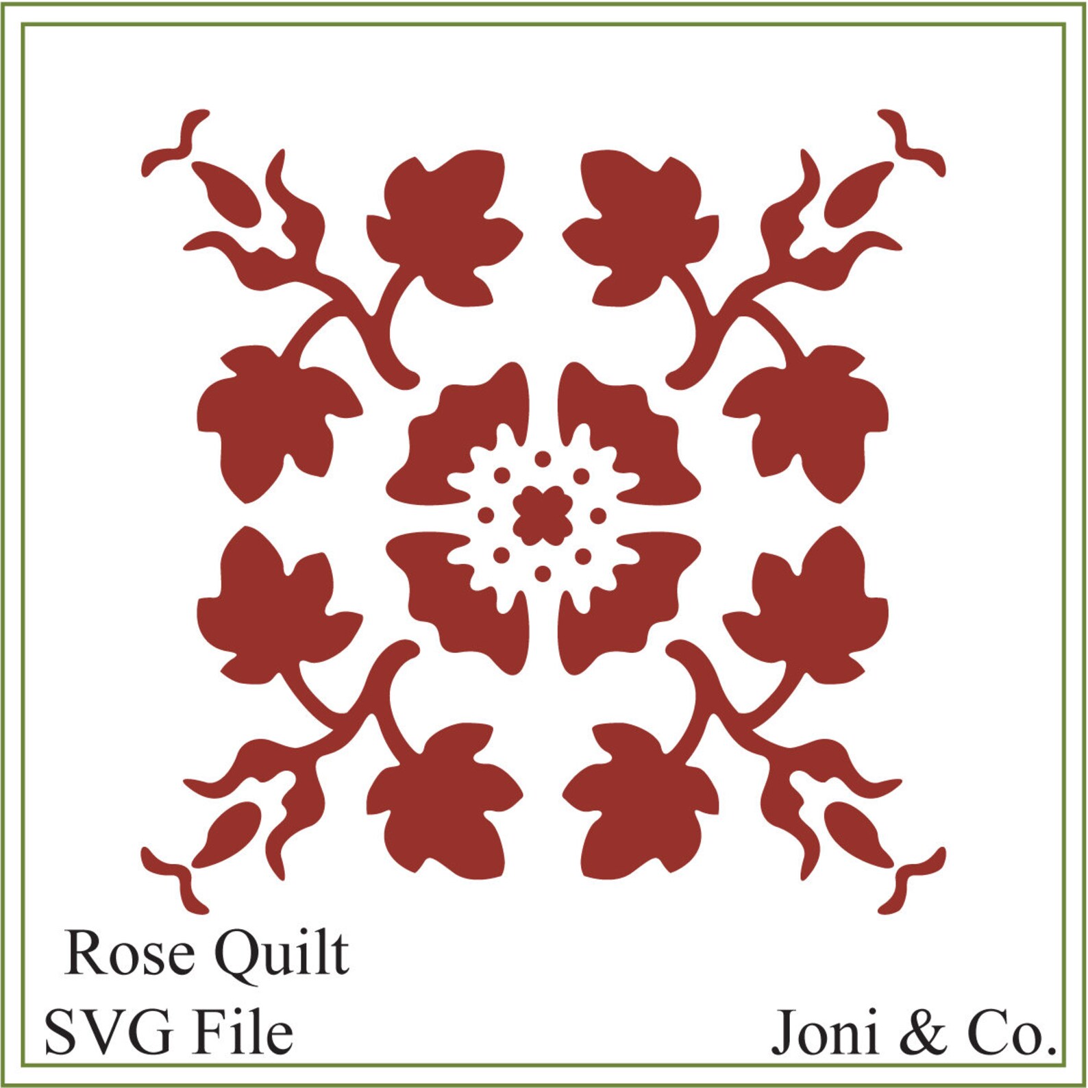 Quilt SVG Rose Quilt Pattern Svg Quilting Svg Iron on | Etsy
