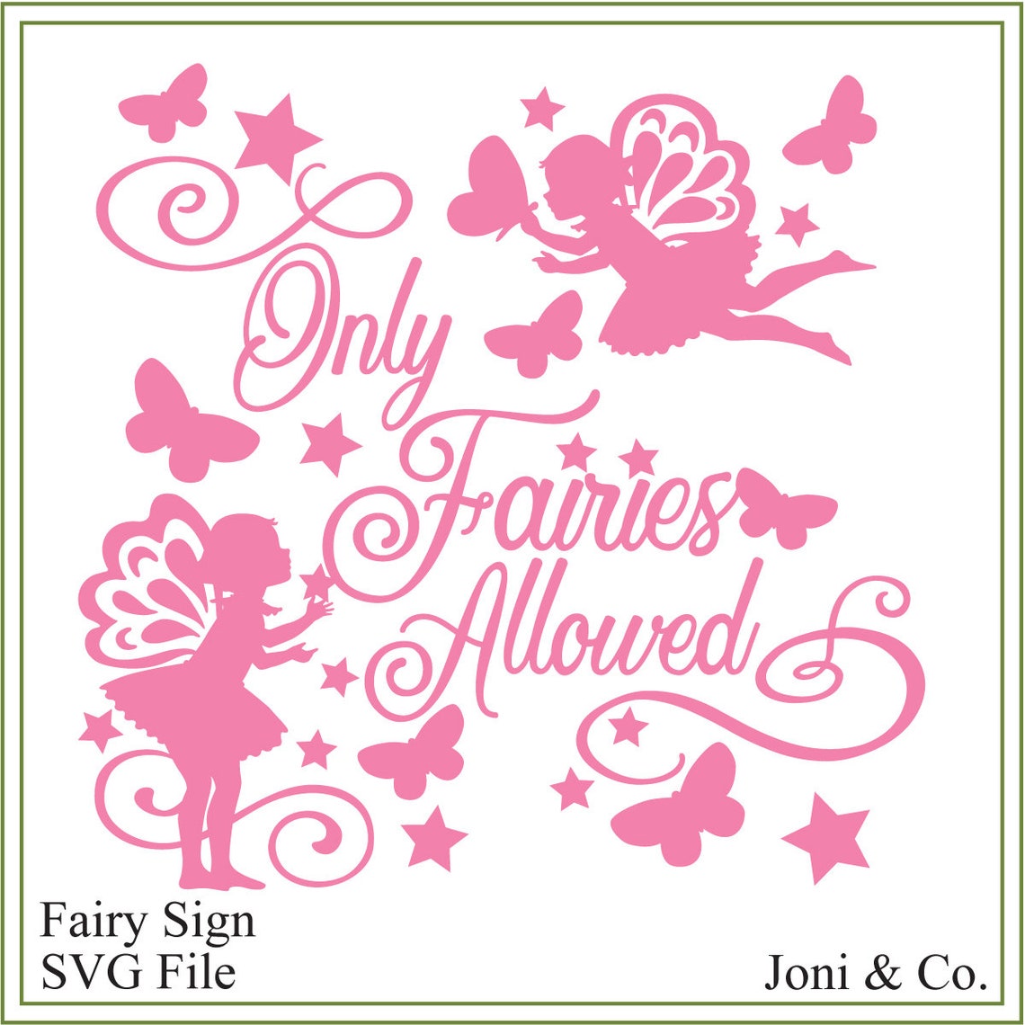 Fairy Sign SVG File, Fairy SVG, Glass Block SVG, Vinyl Cutting ...